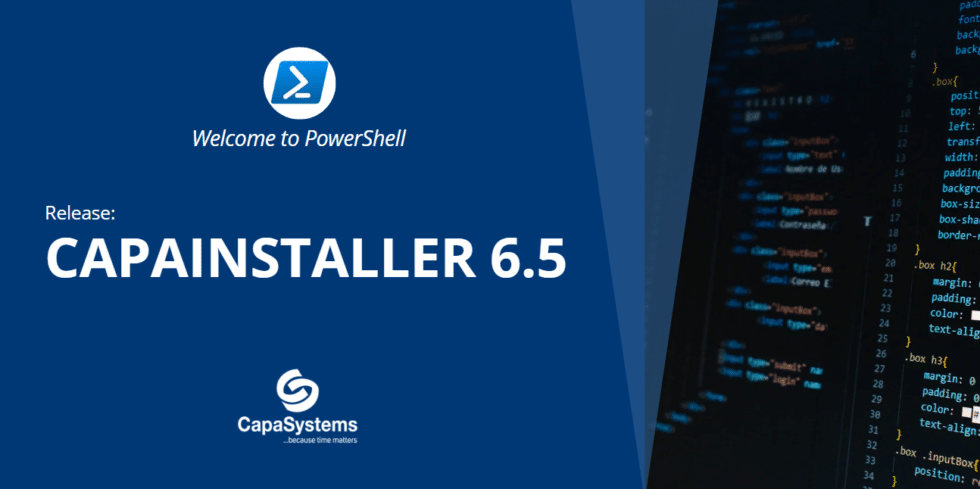 News | Welcome to PowerShell in CapaInstaller | CapaSystems